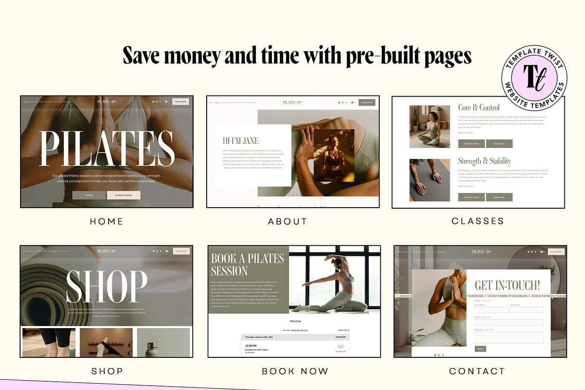 Pilates Squarespace Website Template, a Squarespace Template by ...