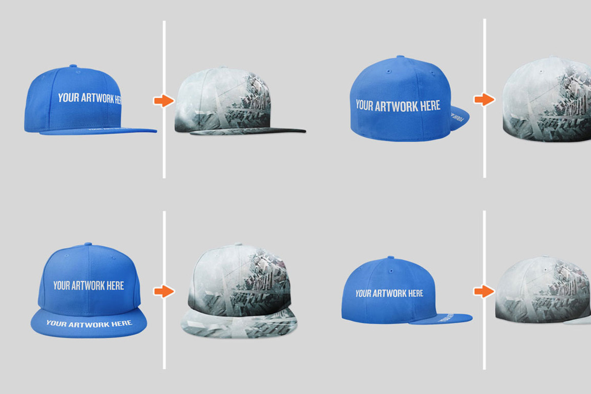 Fitted Cap Mockup Template Pack, a Hat Mockup by Go Media's Arsenal