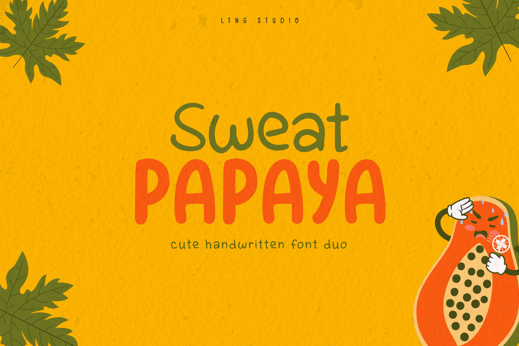 Sweat Papaya Font Duo, a Sans Serif Font by LTNG STUDIO