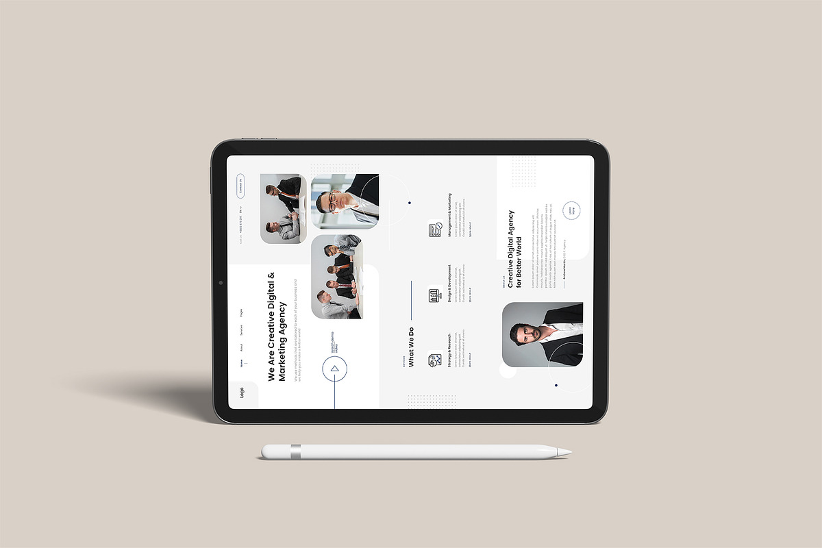 iPad Air - Web App Presentation Mockup
