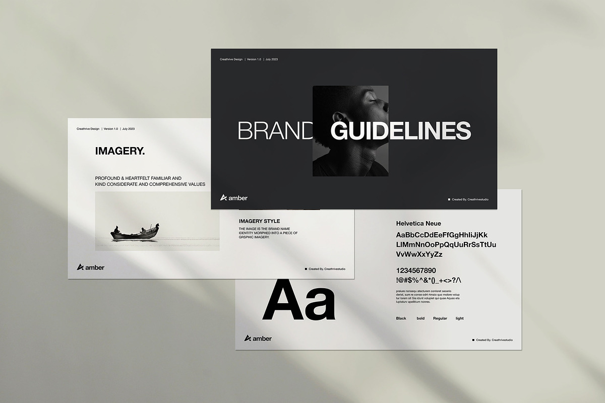 Amber | Brand Guidelines, a Presentation Template by creathrivestudio