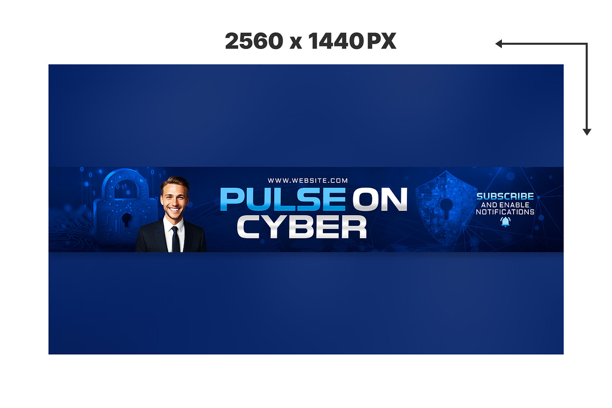 Technology YouTube banner template PSD