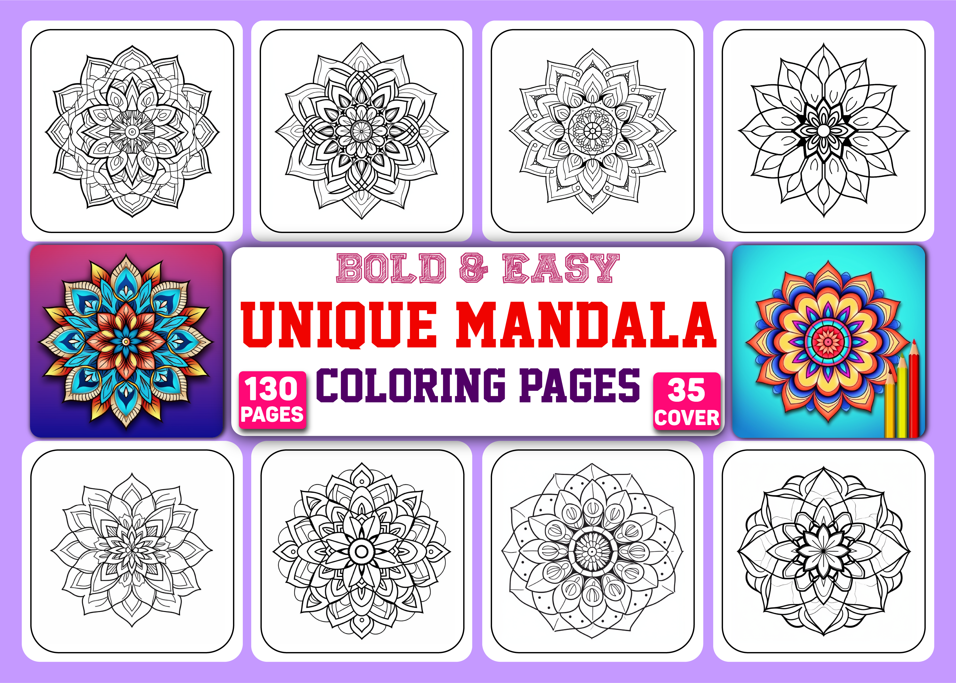 kids Mandala Coloring Book V- 02, a Decorative Illustration by Daisy Doodle
