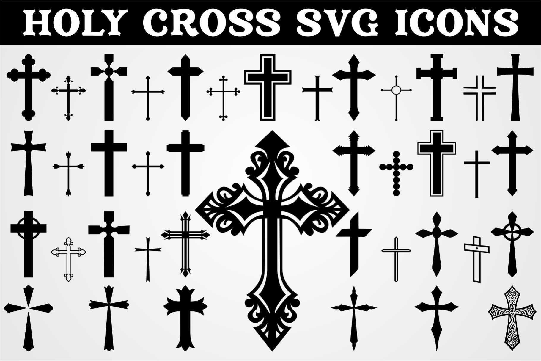 Holy Cross SVG Icons, an Object Illustration by Vector Portal