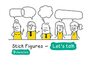 Stick Figures - Talking, an Education Illustration by Anna Semenchenko ...
