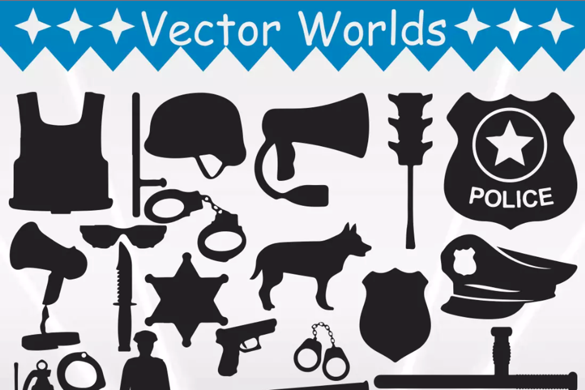 Police Equipment Svg, Police Svg, an Object Graphic by VectorWorlds