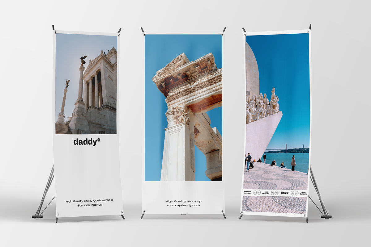 x Standee Banner Mockup, a Print Template by Mockupdaddy | Creative Market