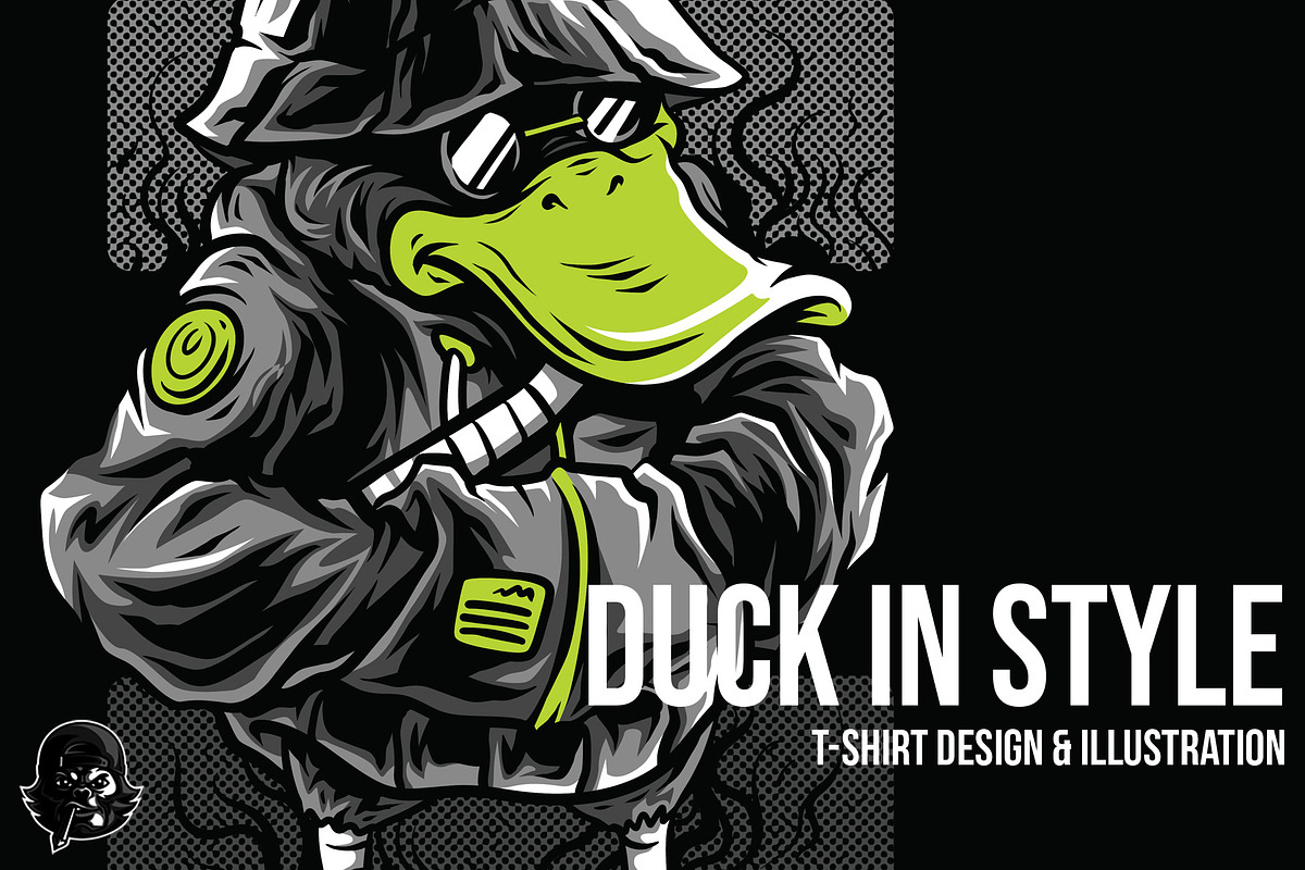 Duck in Style Illustration, an Animal Illustration by badsyxn