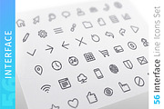 Interface Line Icons Set, an Outline Icon by Voysla's Shop
