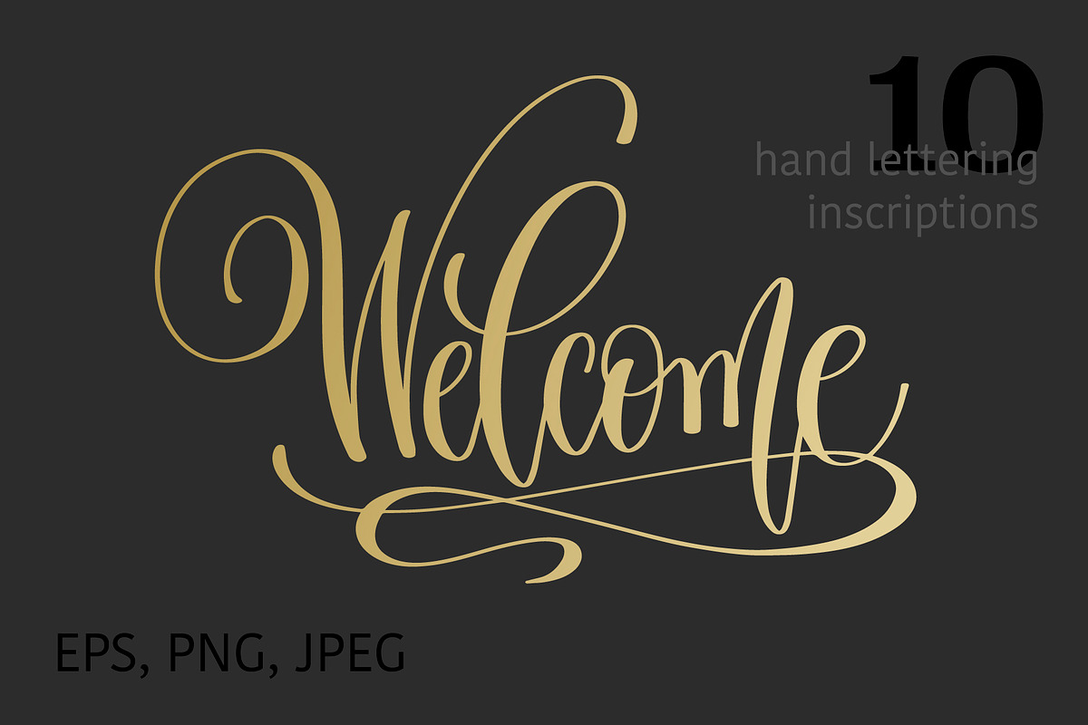 10 GOLDEN LETTERING, a Branding & Logo Template by karakotsya