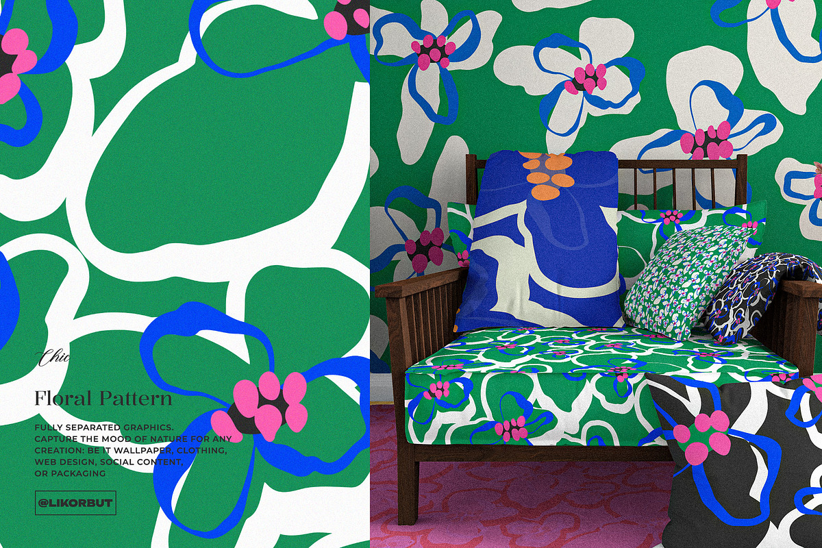 Modern Flower Pattern - Commercial Use