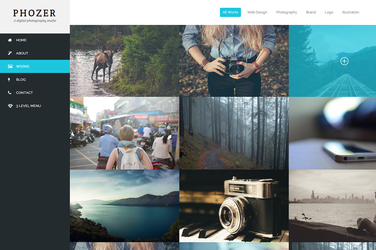 Phozer - Photography HTML5 Template, a Bootstrap Template by Pichforest ...