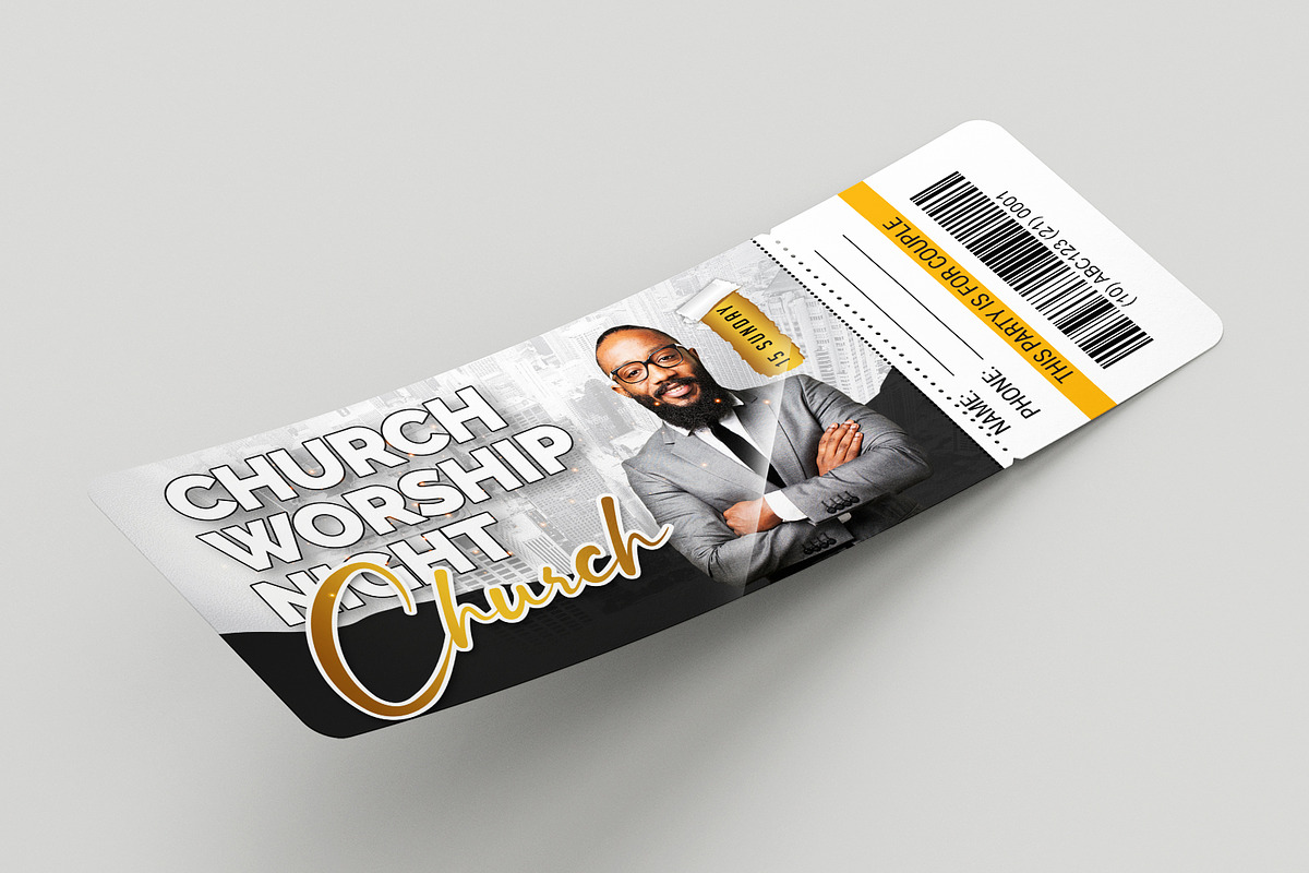 Church Conference Pass Template, a Card Template by Psd Templates ...