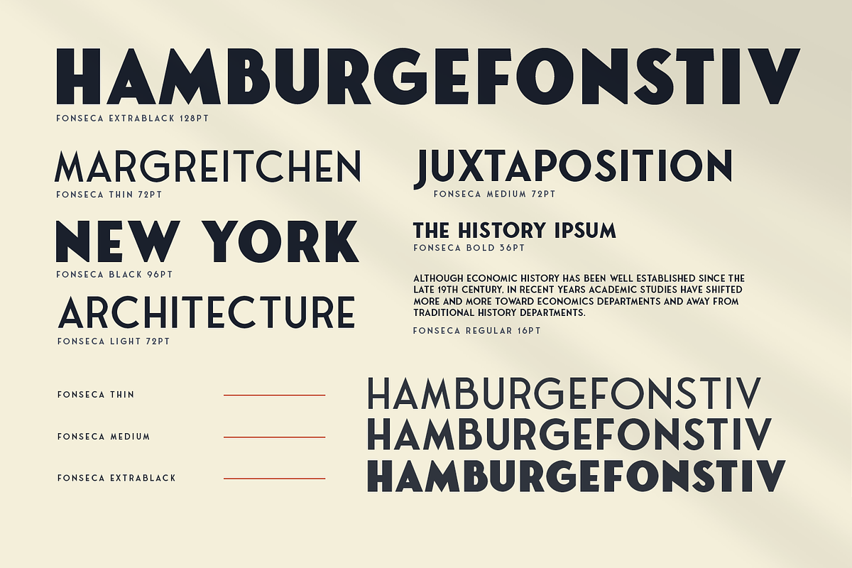 Fonseca ver.02 - 16 Fonts, a Sans Serif Font by Nasir Udin