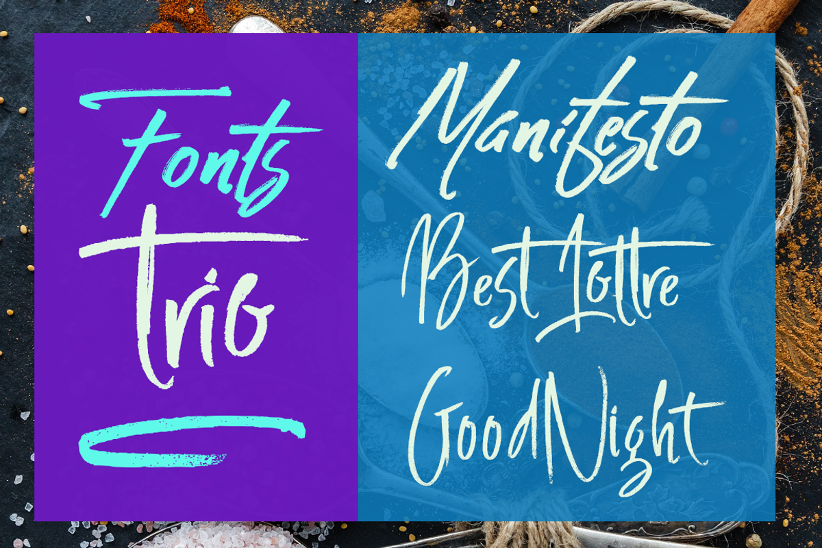 Fonts Trio, a Script Font by artisans
