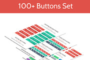 100+ Flat & Modern Web Buttons Set | Templates & Themes ~ Creative Market