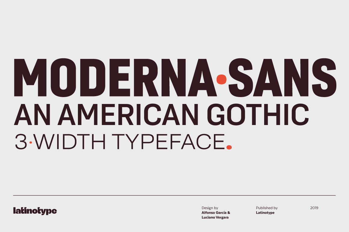 Moderna Sans, a Sans Serif Font by Latinotype