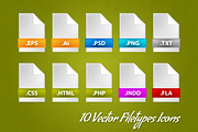 10 Vector Filetypes Icons, an Icon by artnook