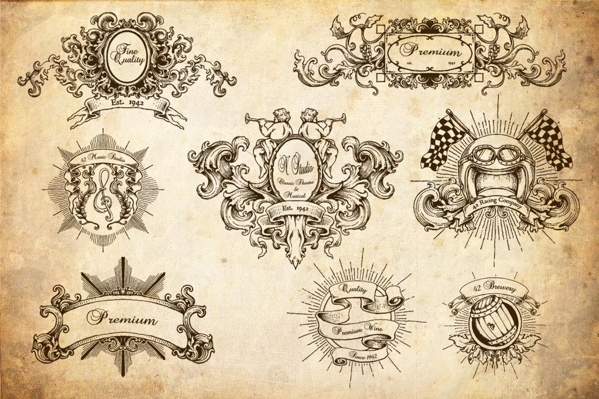 49 Hand Drawn Baroque Style, an Object Graphic by NStudio