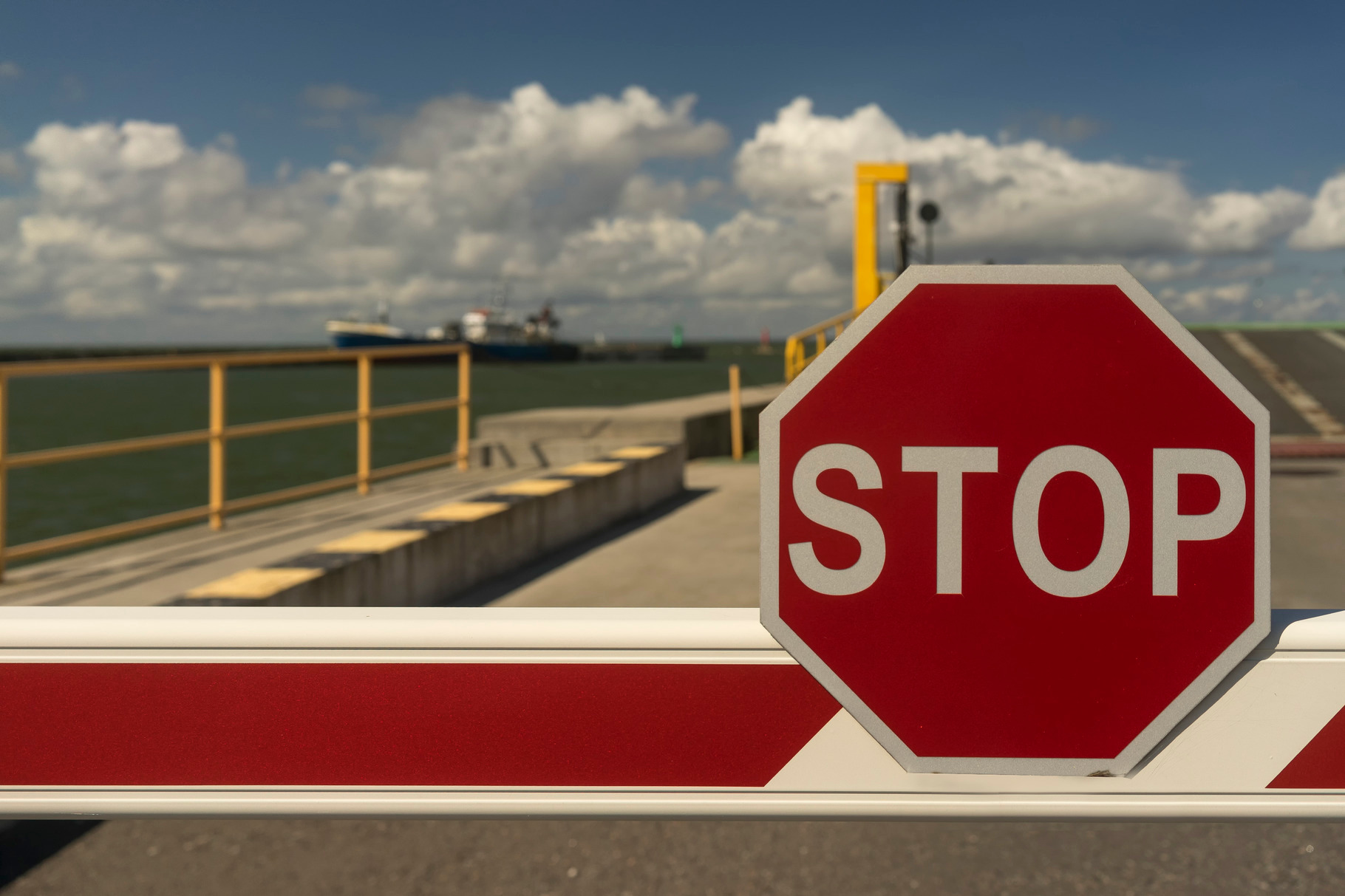 Stop sign in the terminal of the | Transportation Stock Photos ...