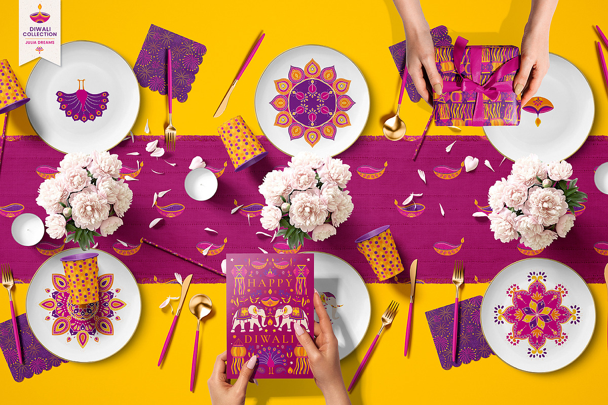 Diwali Clipart Patterns Toolbox SVG