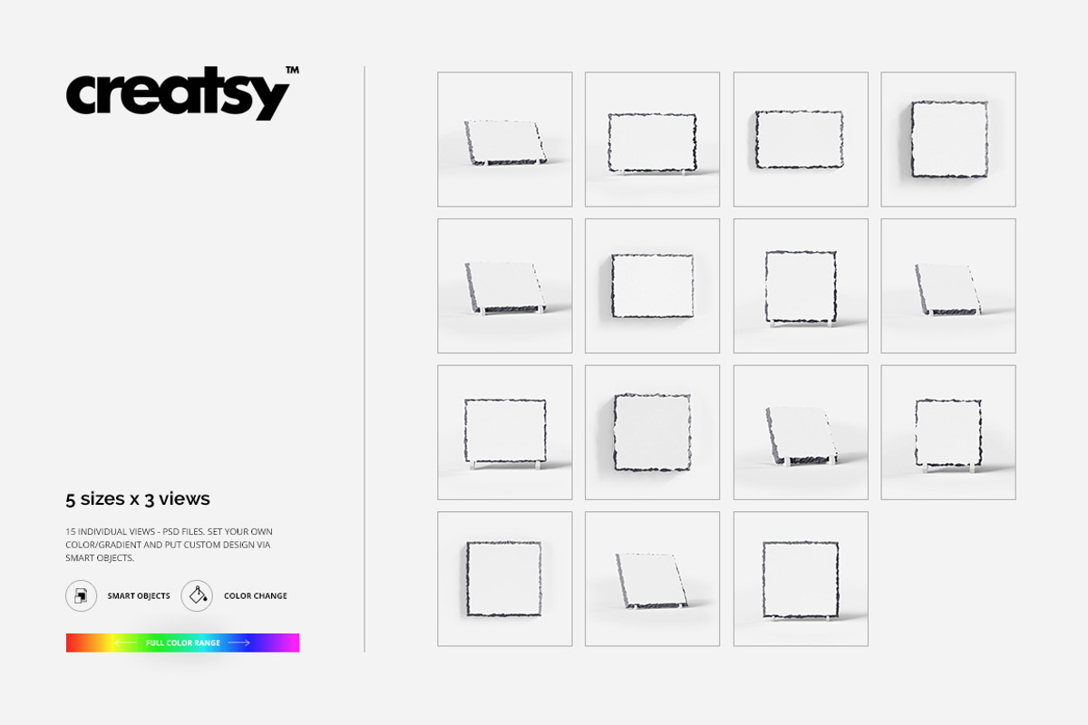 Rock Slate Mockup Set, a Print Template by creatsy2