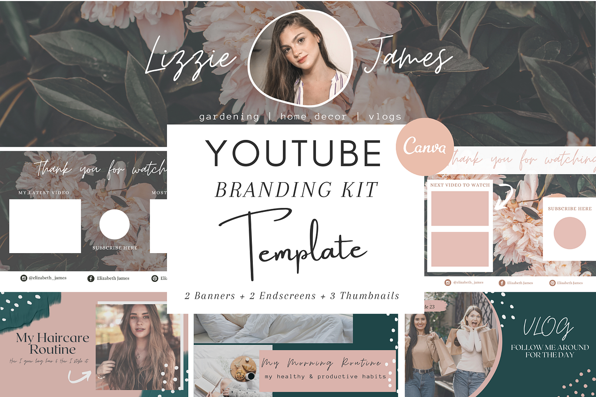 YouTube Branding Bundle - Canva, a Social Media Template by Tegefeldt ...