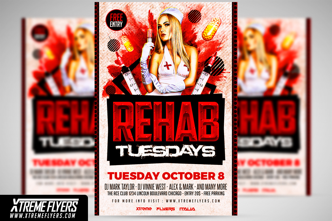 Rehab Tuesdays Flyer Template, a Flyer Template by XtremeFlyers