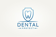 dental clinic with tooth shield logo