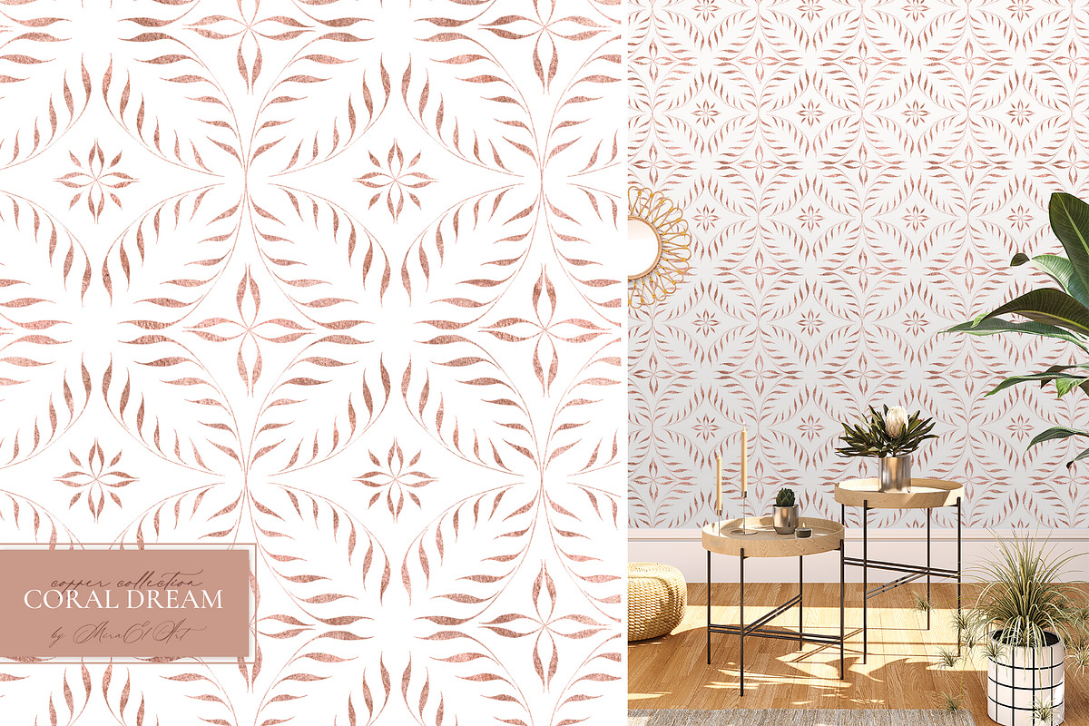 Watercolor & Copper Patterns