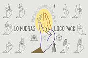 10 Mudras & Logo Pack, a Healthcare Illustration by Aleksandra Slowik