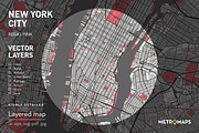 New York Map – Regular / Pink, an Illustration by MetroMaps