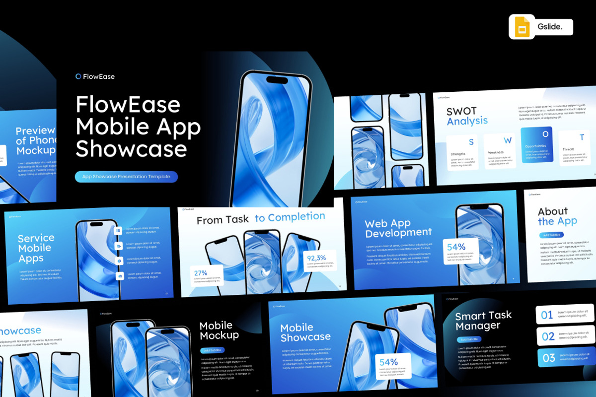 Mobile App Showcase Google Slides