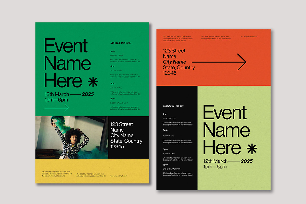 Modern Event Poster Layout, a Presentation Template by wavebreak