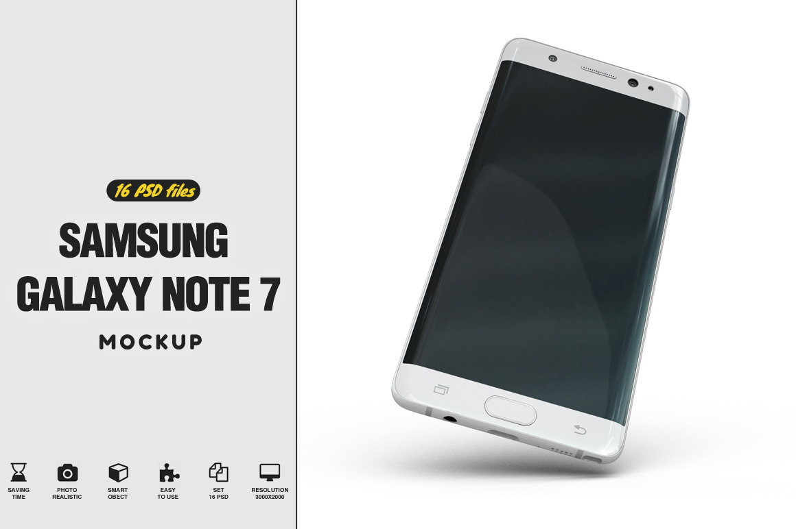 Samsung Galaxy Note 7 MockUp, a Device Mockup by PixelMockup