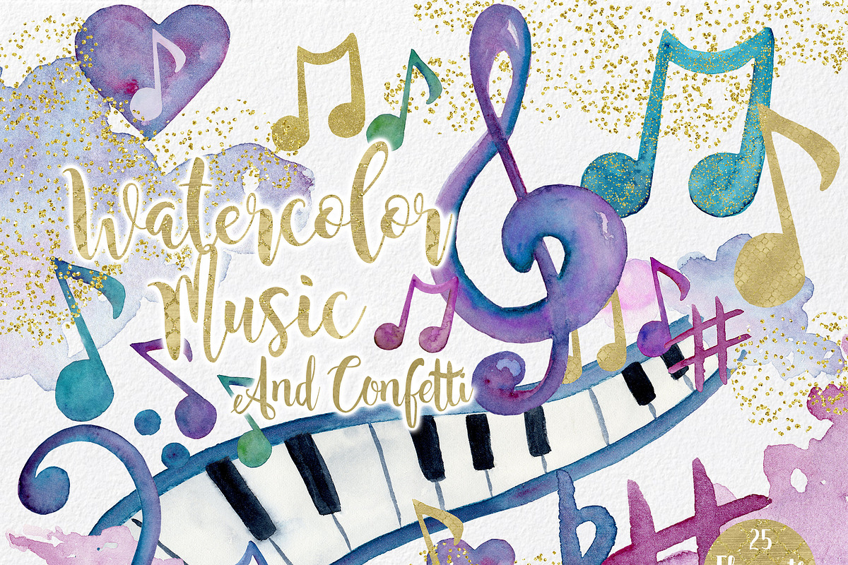 Big Watercolor Fun Graphics Bundle, an Object Illustration by ...