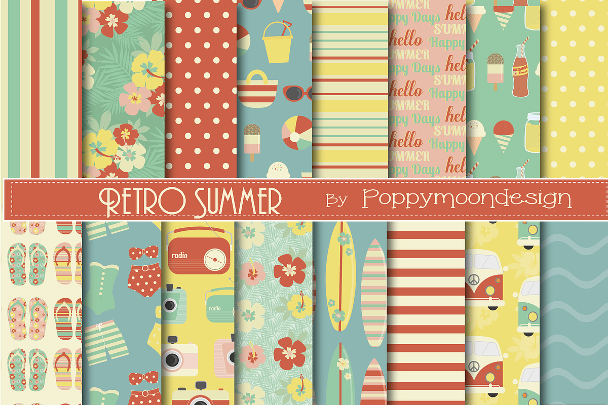 Big summer bundle, an Illustration by Poppymoondesign