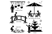 Home House Garden Outdoor Structures, a Decorative Illustration by ...