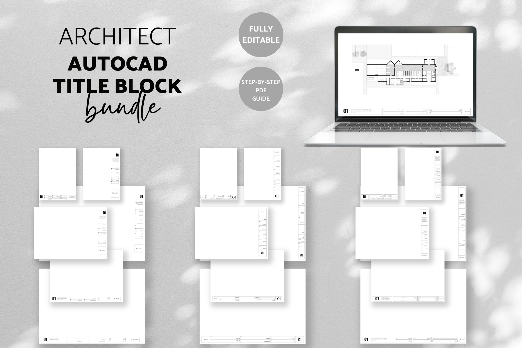 Architect Title Block Template, a Presentation Template by yesitisprintable