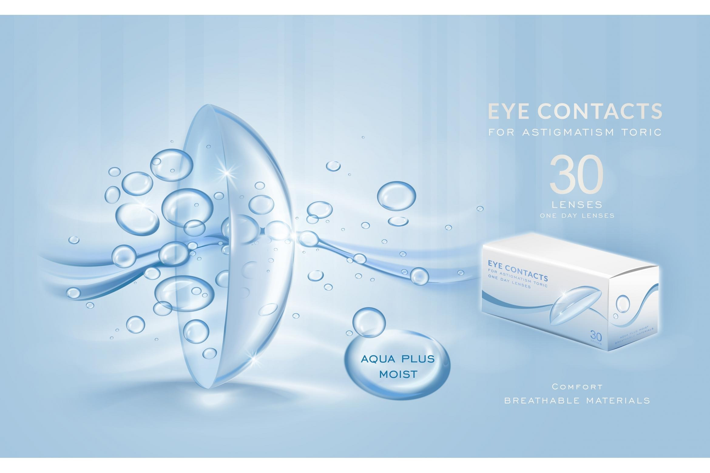 Eye contacts ads template, a Flyer Template by TotallypicRF
