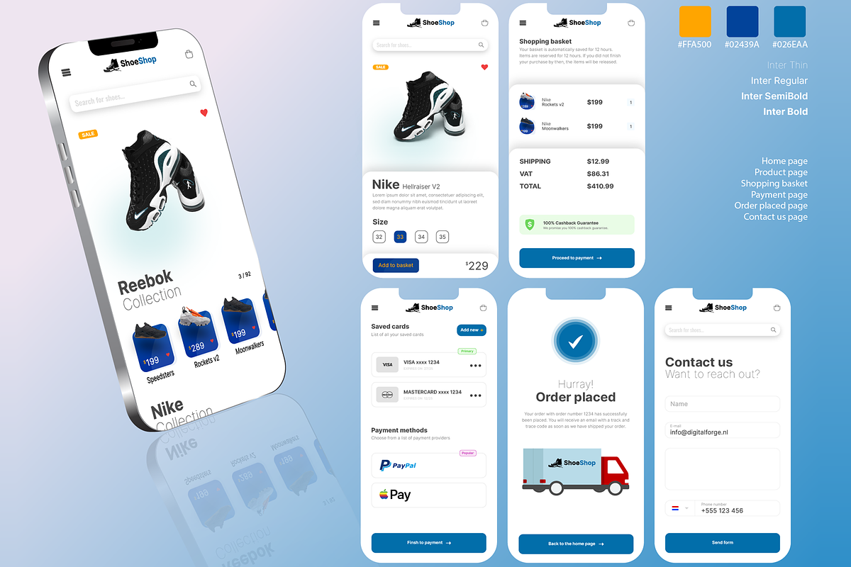 E-commerce app template | Creative Market