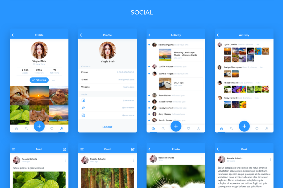 Rounded UI kit, an UI Kit Template by apgudkov | Creative Market