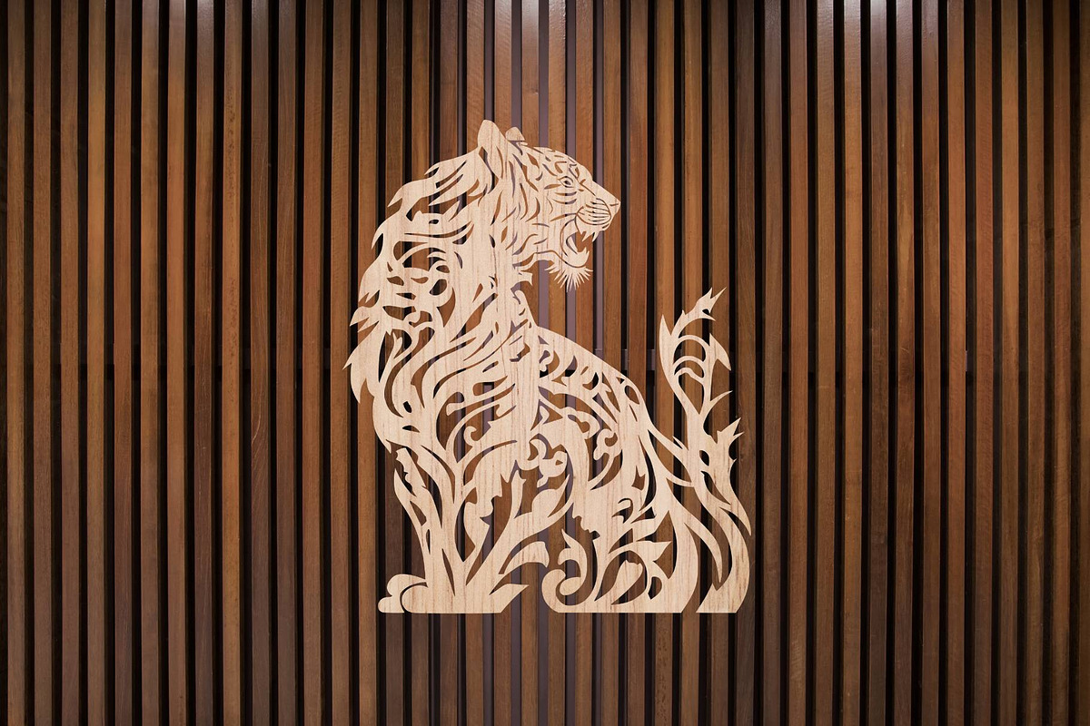 5 design Tiger Laser cricut, a Decorative Illustration by TaKong Magics ...