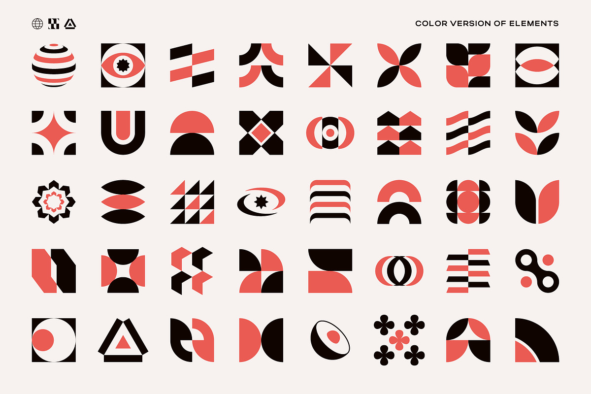 275 Modern Geometric Vector Elements, an Object Graphic by Vecster