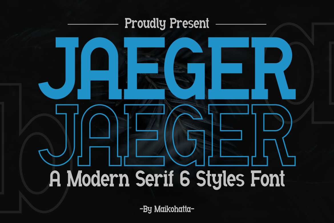 Jaeger - Modern Serif Font Family, a Serif Font by MaikoHatta