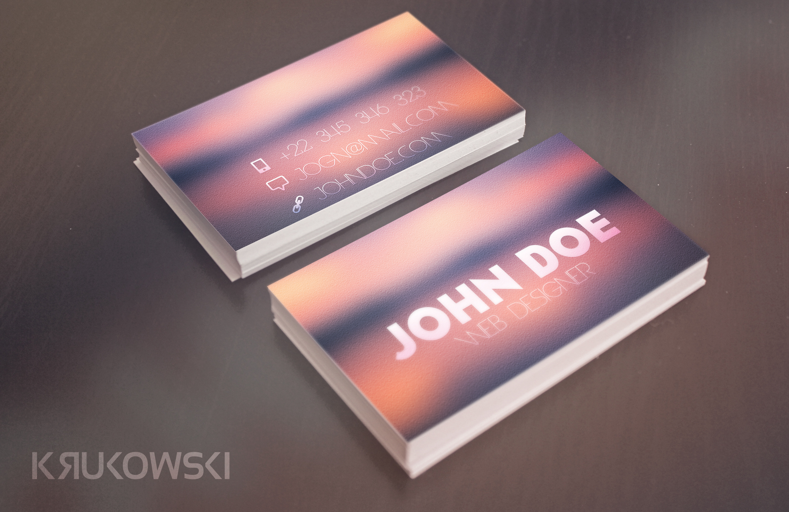 Blur Business Card Template, a Business Card Template by Krukowski ...
