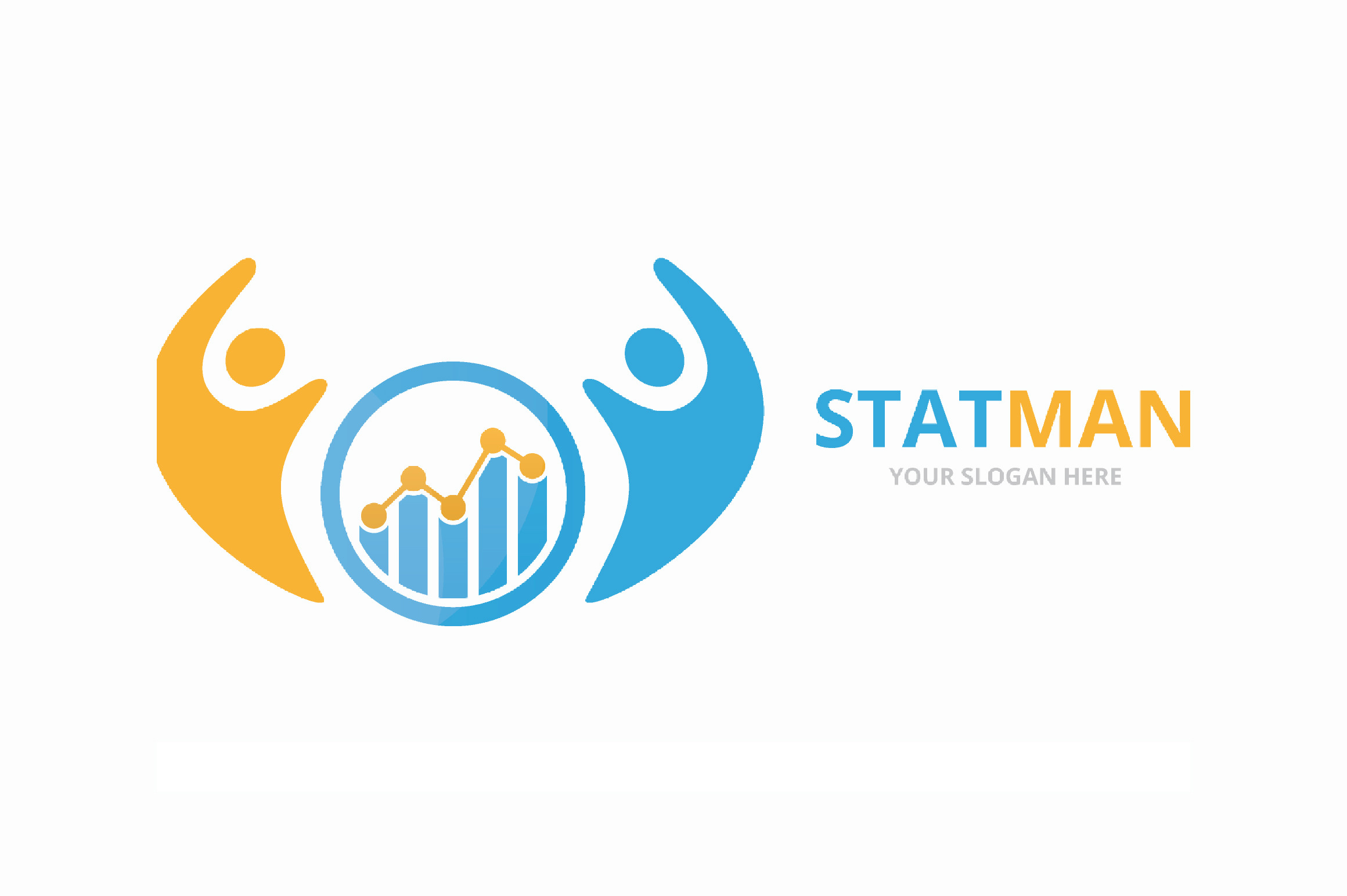 Vector graph and people logo, a Branding & Logo Template by GraphiShop