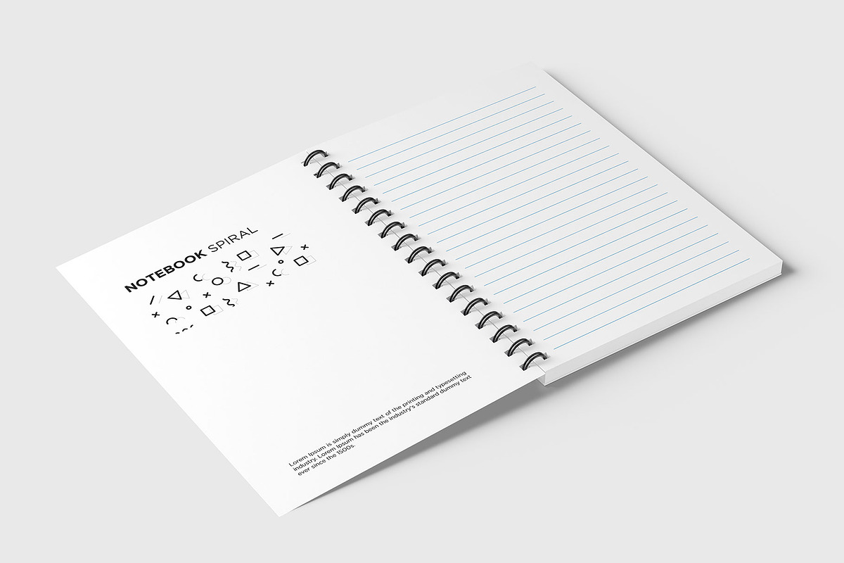 Notebook Spiral A4, a Print Template by AlkStudio