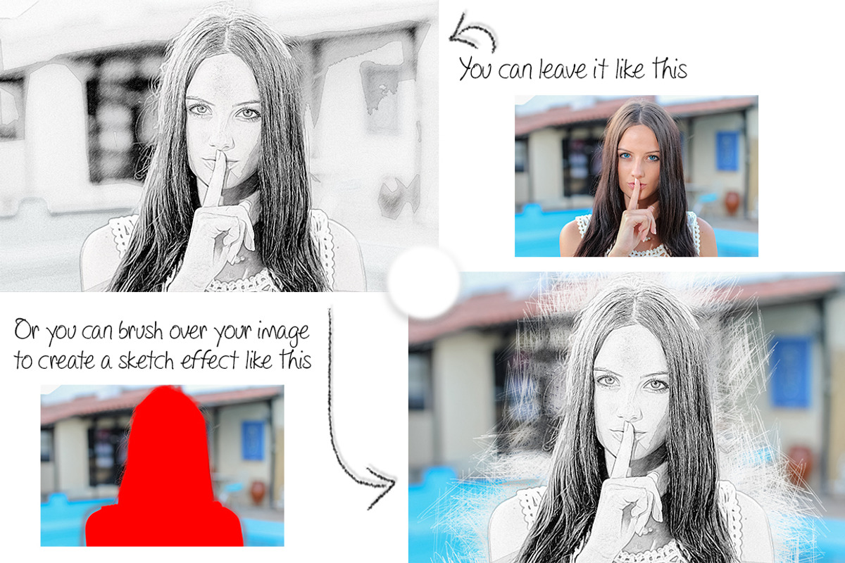 Drawing Effect Photoshop Action, an Action Add-On by Claudiu Gabriel