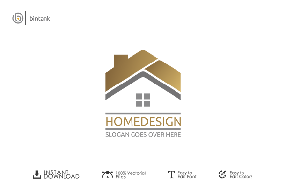Home Design Logo, a Branding & Logo Template by Bintank Studio